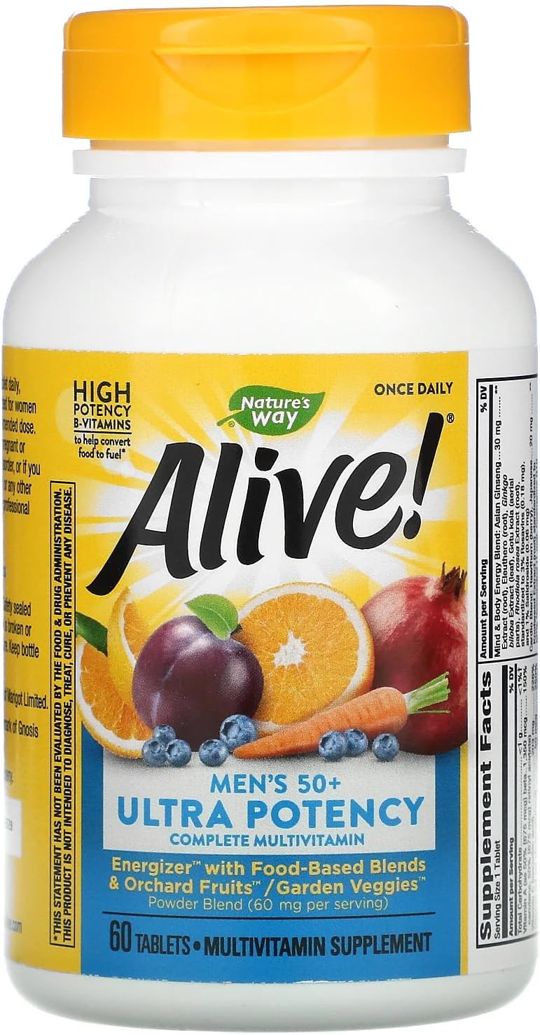 Alive! Once Daily Men's 50+ Ultra - 60 Tablets by Nature's Way – USA ...
