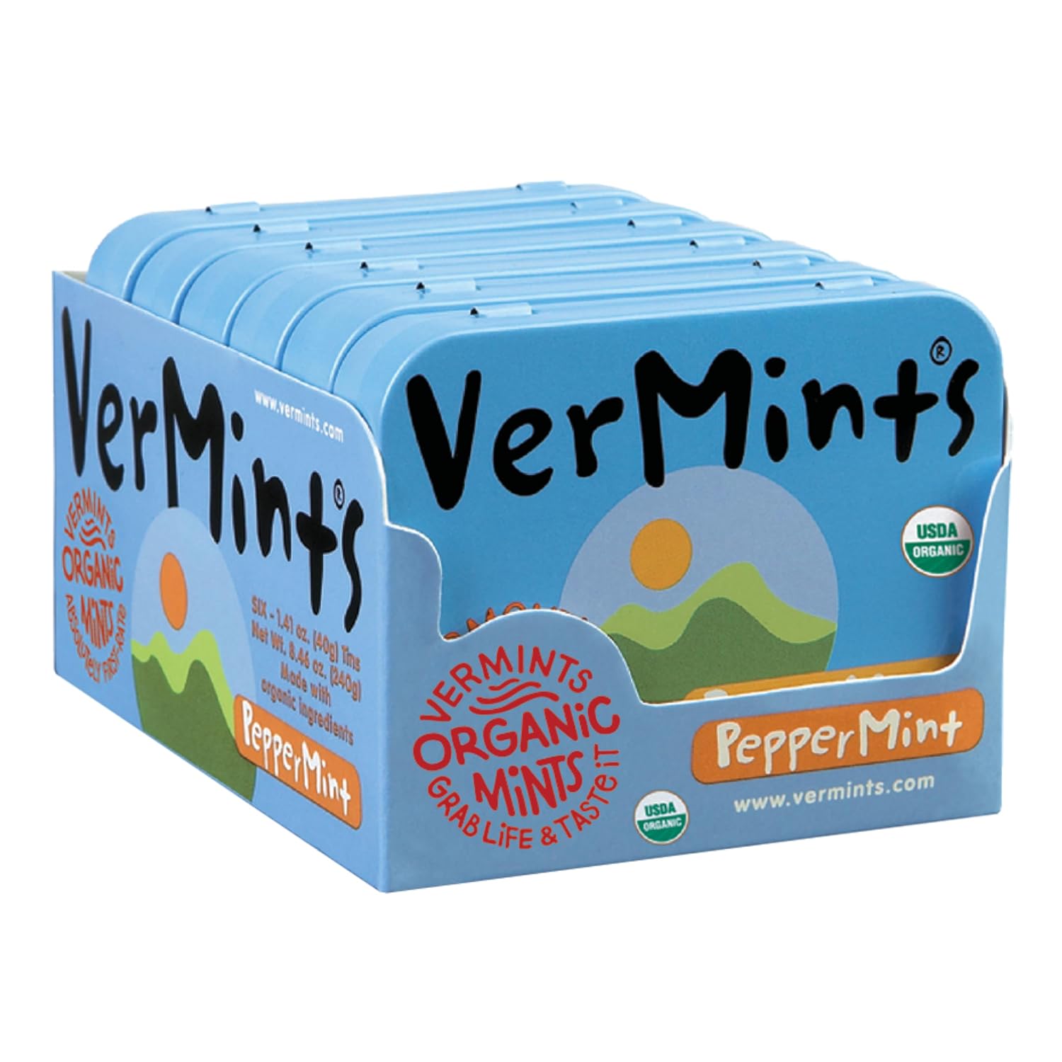 Organic Breath Mints by VerMints, PepperMint Flavor, All Natural, Non ...
